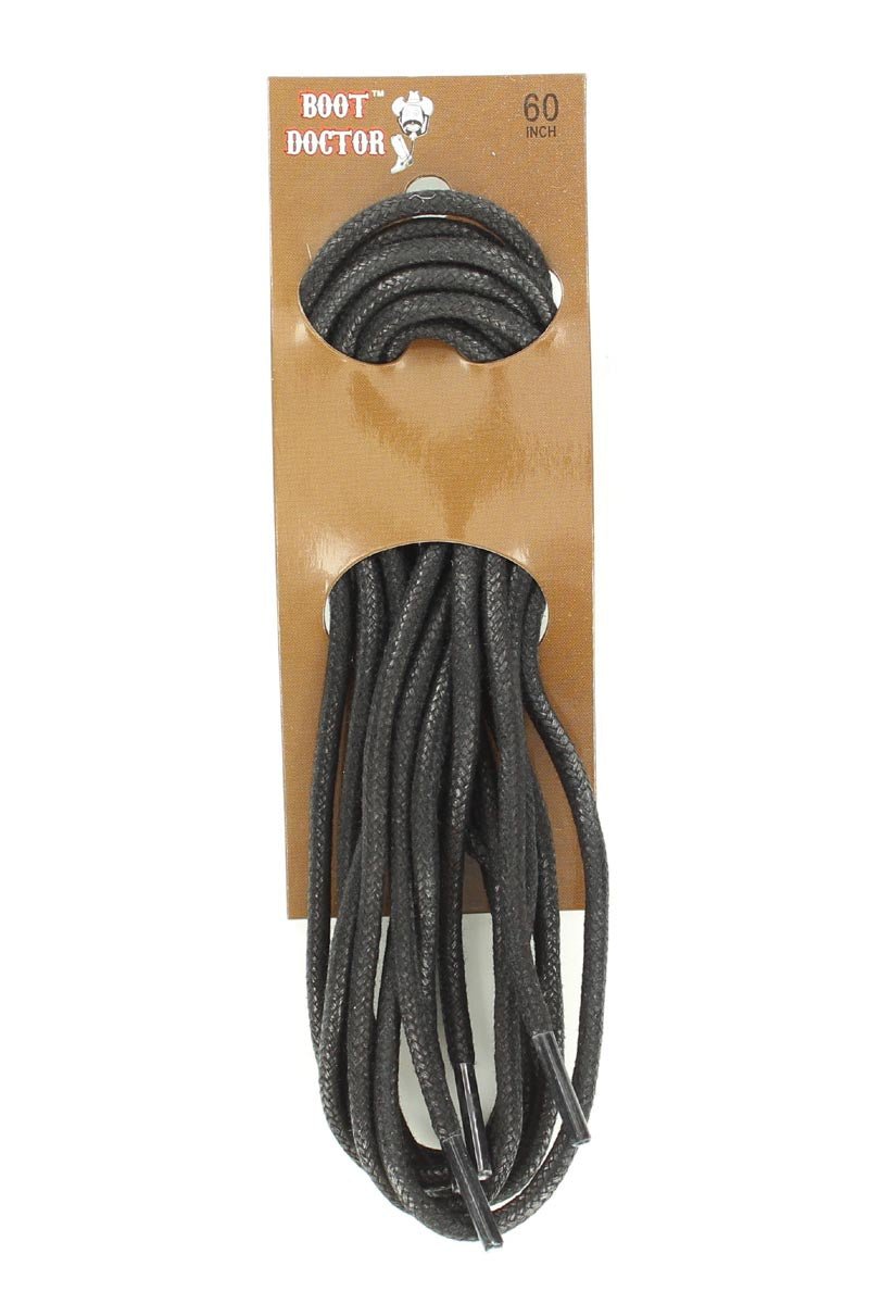 Boot Doctor Black 5MM Waxed Laces - Boots Etc