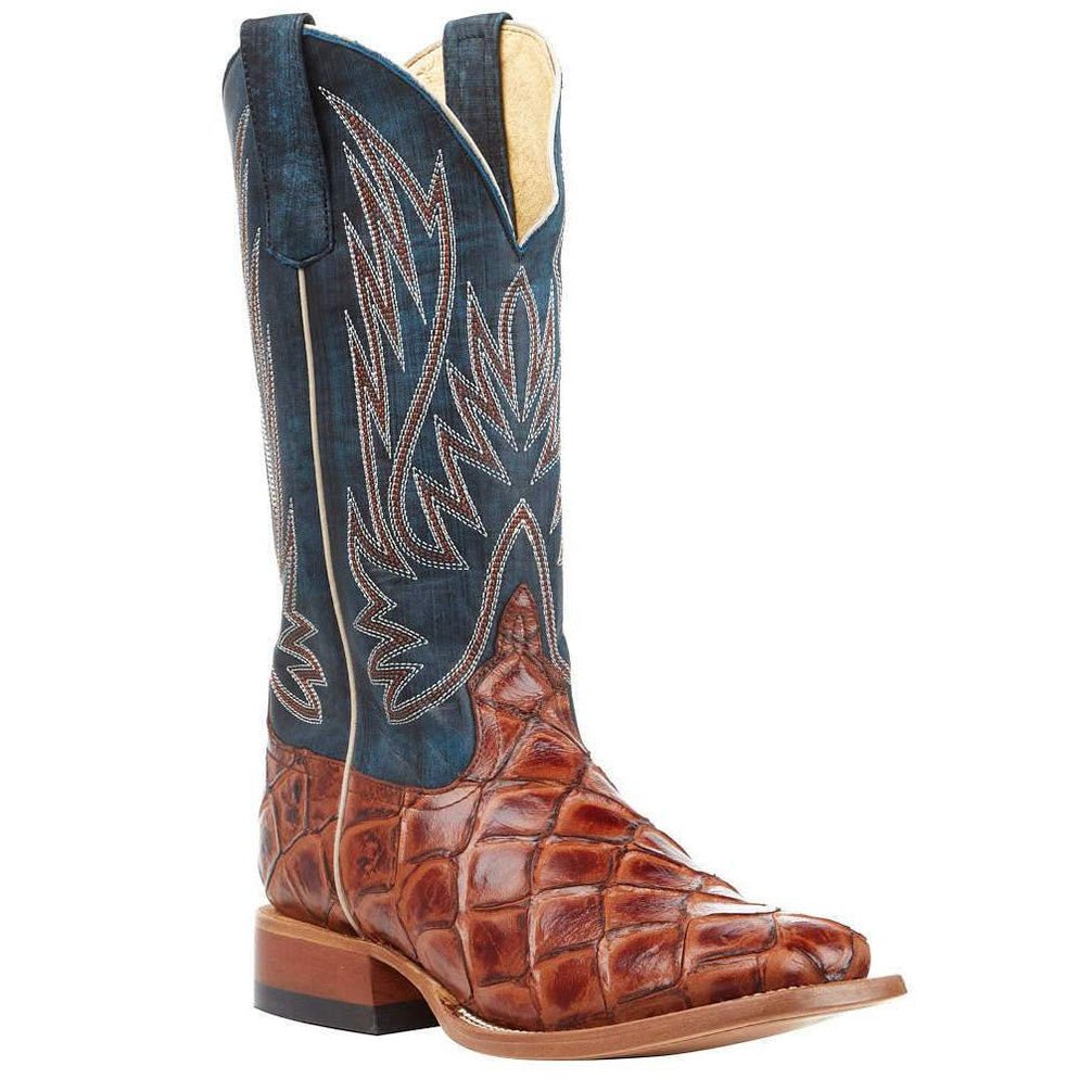 Horse Power Kids 8" Cognac Filet of Fish Seas Turquoise Top Cowboy ...