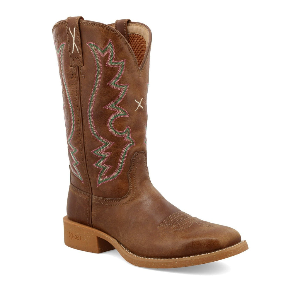 Twisted X Women's 11" Tech X Boot Roasted Pecan Square Toe Western Boot ...
